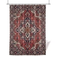 Boho Abstract Plant Shower Curtains for Bathroom, Vintage Red Blue ...