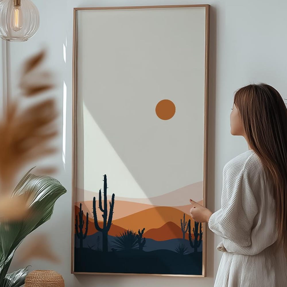 Boho Abstract Print Mid Century Modern Home Decor Poster Botanical Line ...