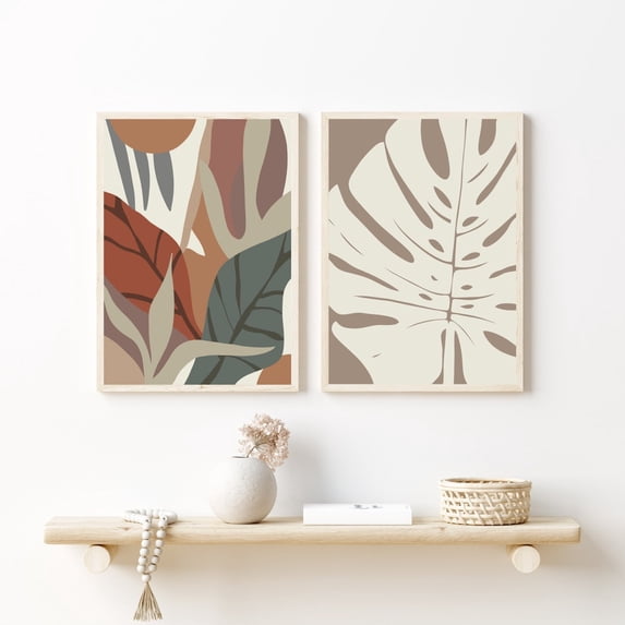 Boho Abstract Prints. Botanical Printable Wall Art. Neutral Wall Decor ...