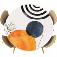 Boho Abstract Round Tablecloth 55-60 Inch Round Fitted Table Cloth with ...