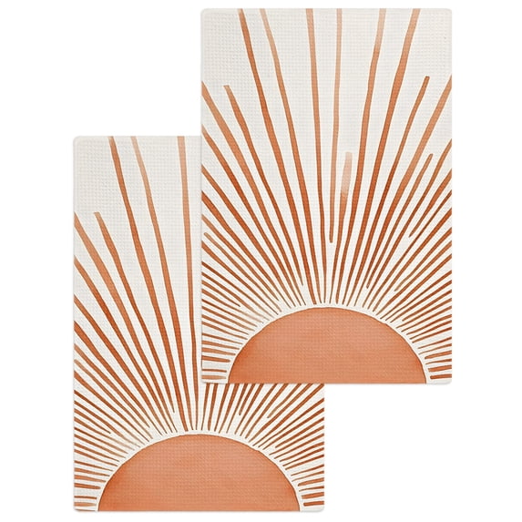 Boho Abstract Sun Kitchen Dish Towels for Drying Dishes Set of 2 ...
