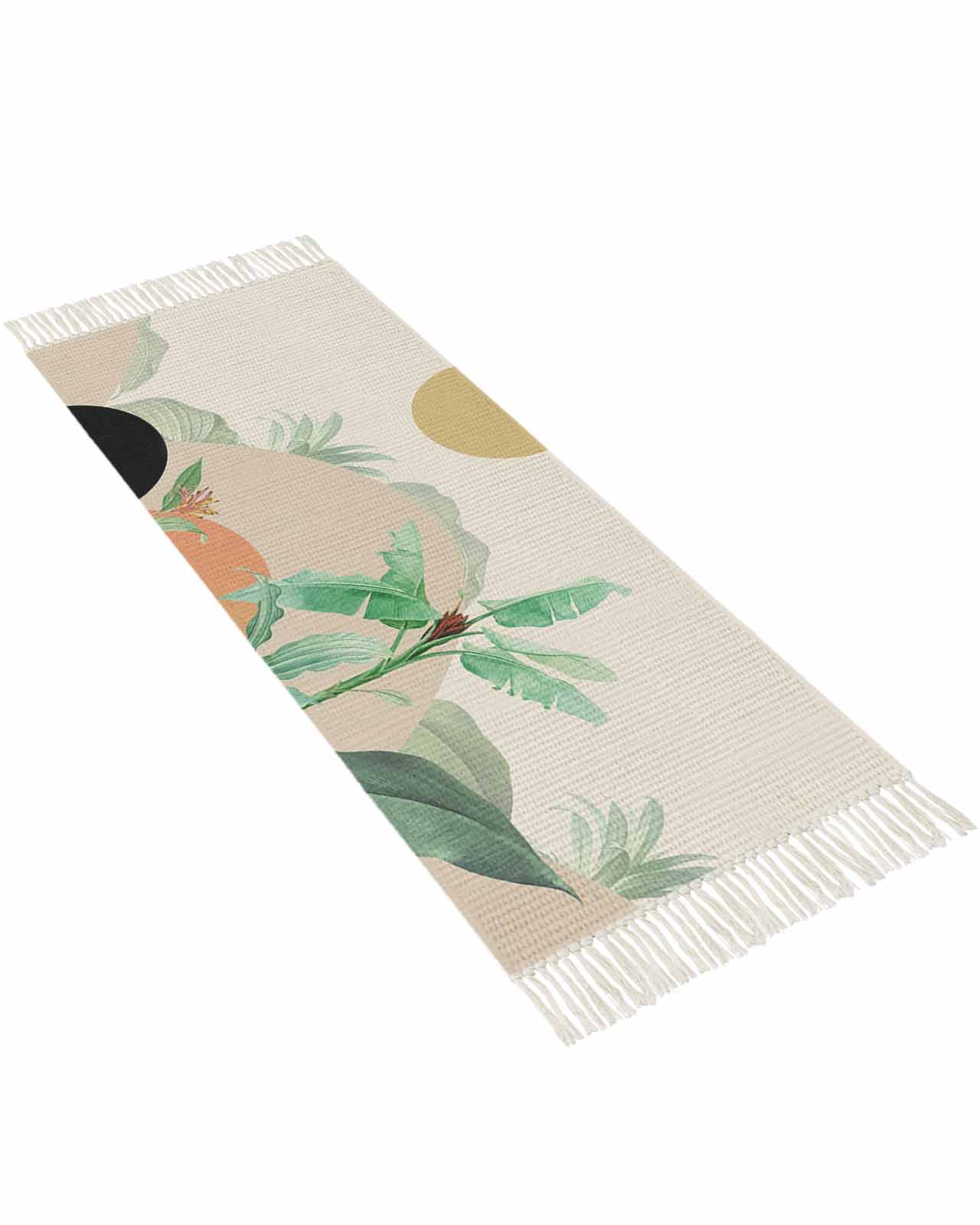 Boho Abstract Sun Mountain Plant Bohemian Bathroom Runner Rug 2'x5 ...