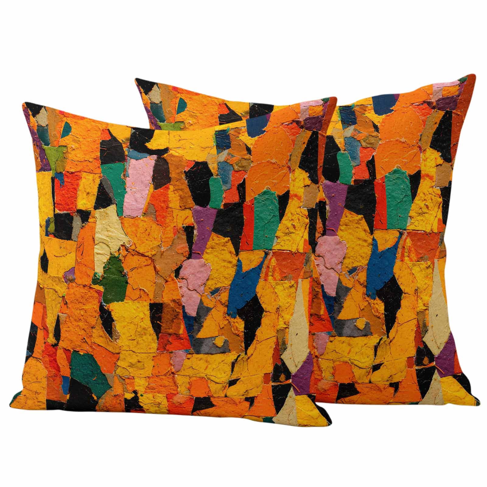 Boho Abstract Terracotta Outdoor Waterproof Pillow Covers, Orange Red ...