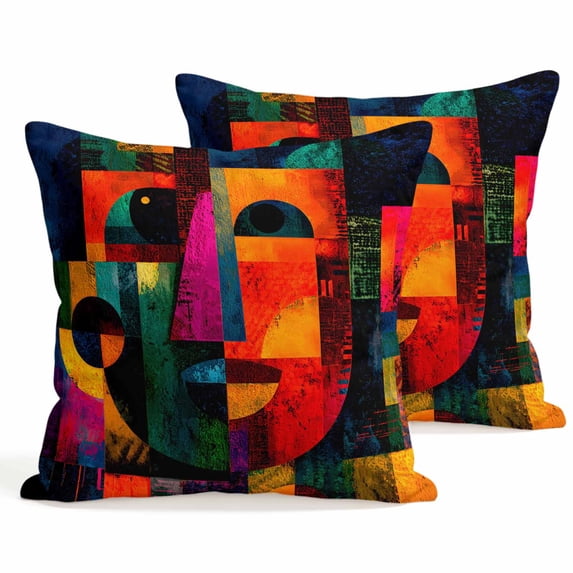 Boho Abstract Terracotta Throw Pillow Covers 18 x 18 Inch Pillow Covers ...