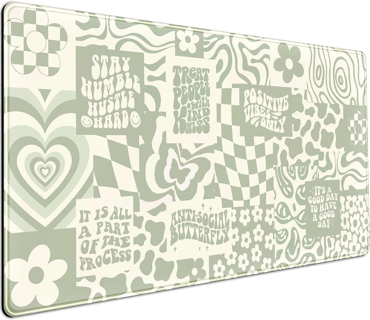Boho Aesthetic Desk Mat Beige Retro Hippie Boho XXL Large Extended ...
