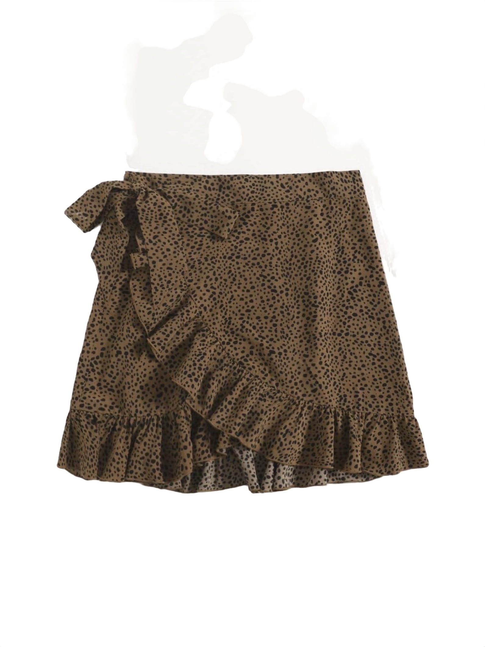 Boho All Over Print Wrap Skirt Chocolate Brown Womens Skirts (Women's ...