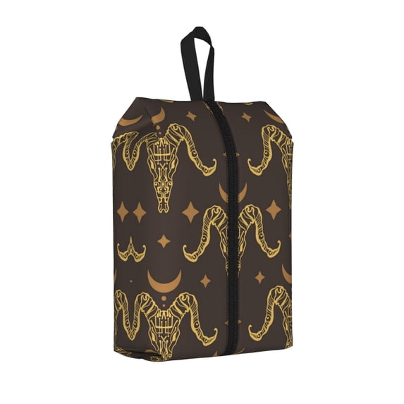 Boho Animal Goat Skull 1 PC Portable Travel Shoe Organizer Bag with ...