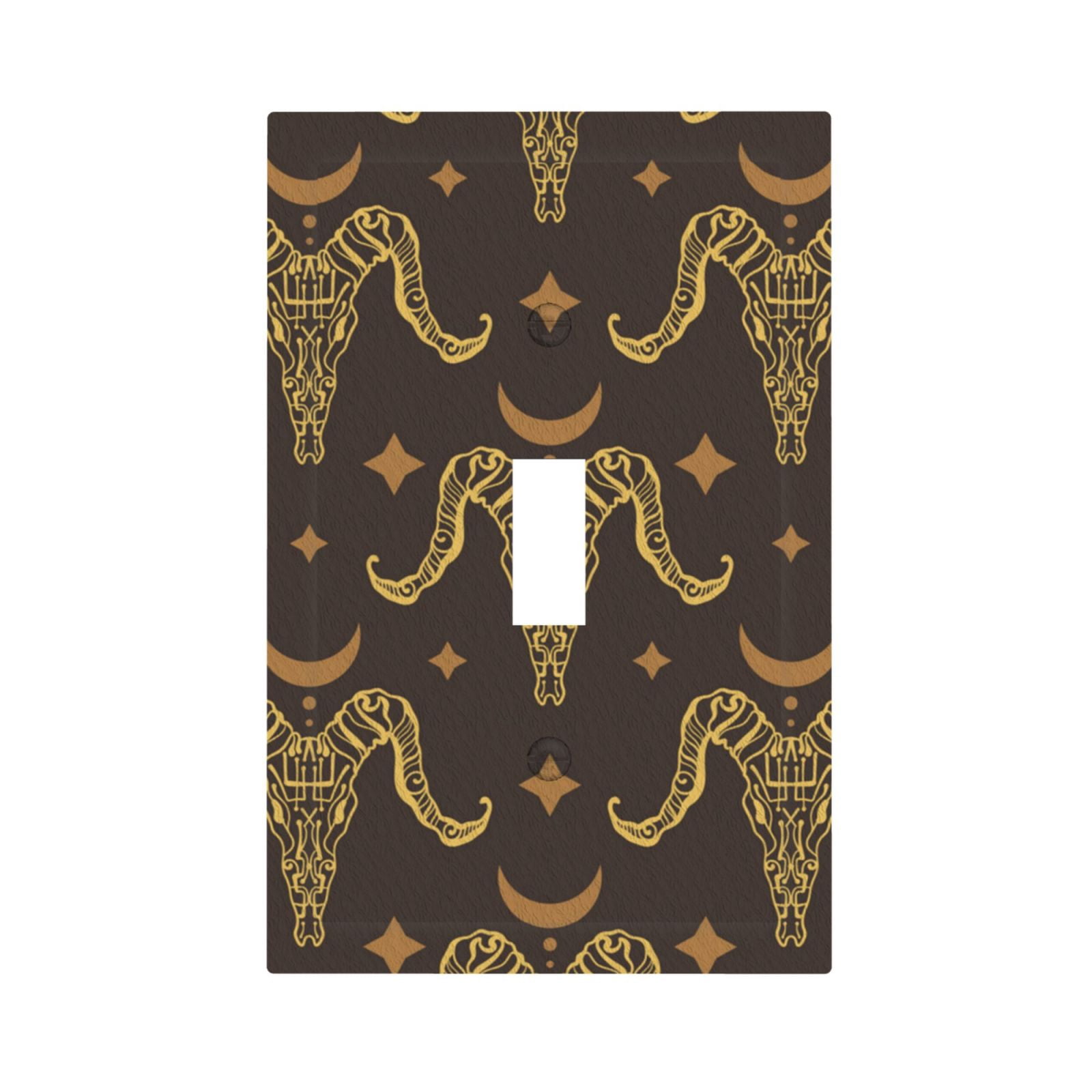 Boho Animal Goat Skull Light Switch Cover Decorator Single Toggle Wall ...