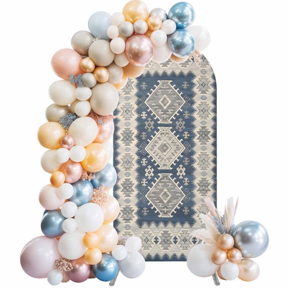 Boho Arch Backdrop Cover 7.2 FT Southwest Ethnic Vintage Tribal ...