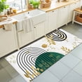 Boho Arch Black Stripes Abstract Leaf Rectangle Area Rug 2x6ft,Living ...