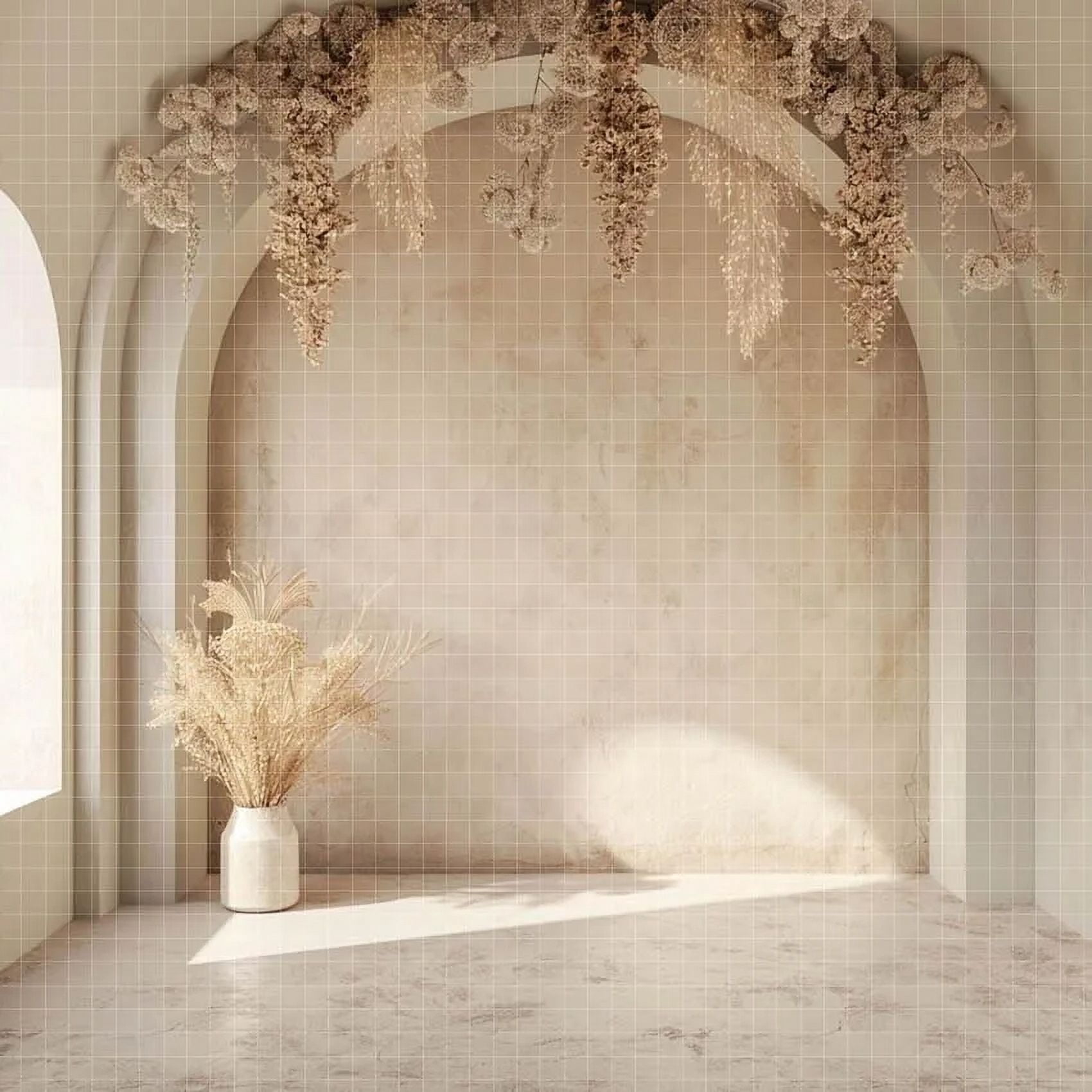 Boho Arch Floral Texture Adult Birthday Wedding Maternity Portrait r ...