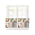 Boho Arch Sun Tropical Leaves Short Blackout Curtains 24 Inch Long ...