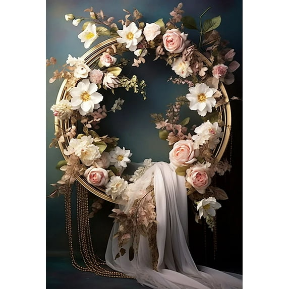 Boho Arch Swing Flower Adult Birthday Wedding Maternity Art Portrait r ...