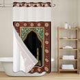 Boho Architecture No Hook Shower Curtain with Snap in Liner, Folk Twin ...