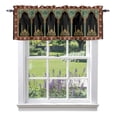 Boho Architecture Valances for Windows Folk Twin Arches Black Sky ...