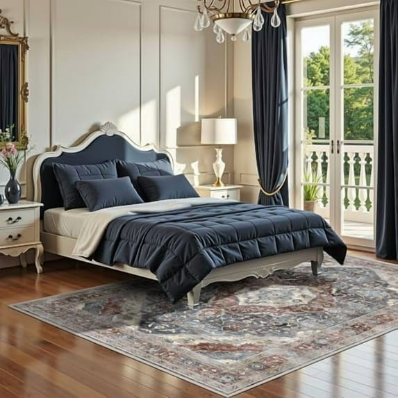 Boho Area Rug 4x6 Bedroom Rugs Ultra Soft Indoor Washable Rugs for ...