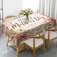 Boho Artistic Watercolor Holiday Rectangular Tablecloth, Machine-Made ...