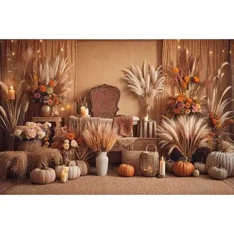 Boho Autumn Background Photography Farm Bohemia Thathch Photoz Backdrop ...
