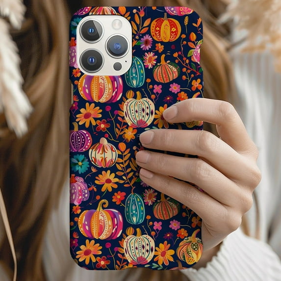 Boho Autumn Floral Phone Case | Rustic Cottagecore Art with iPhone 17 ...