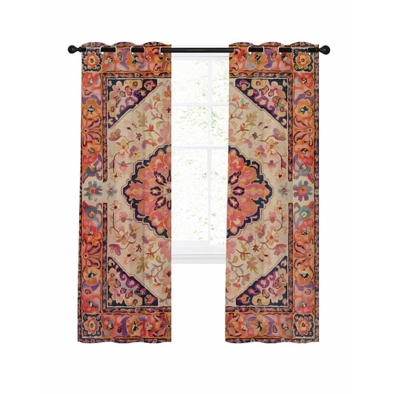 Boho Aztec Blackout Curtains 72 Inches Long for Bedroom, Retro ...