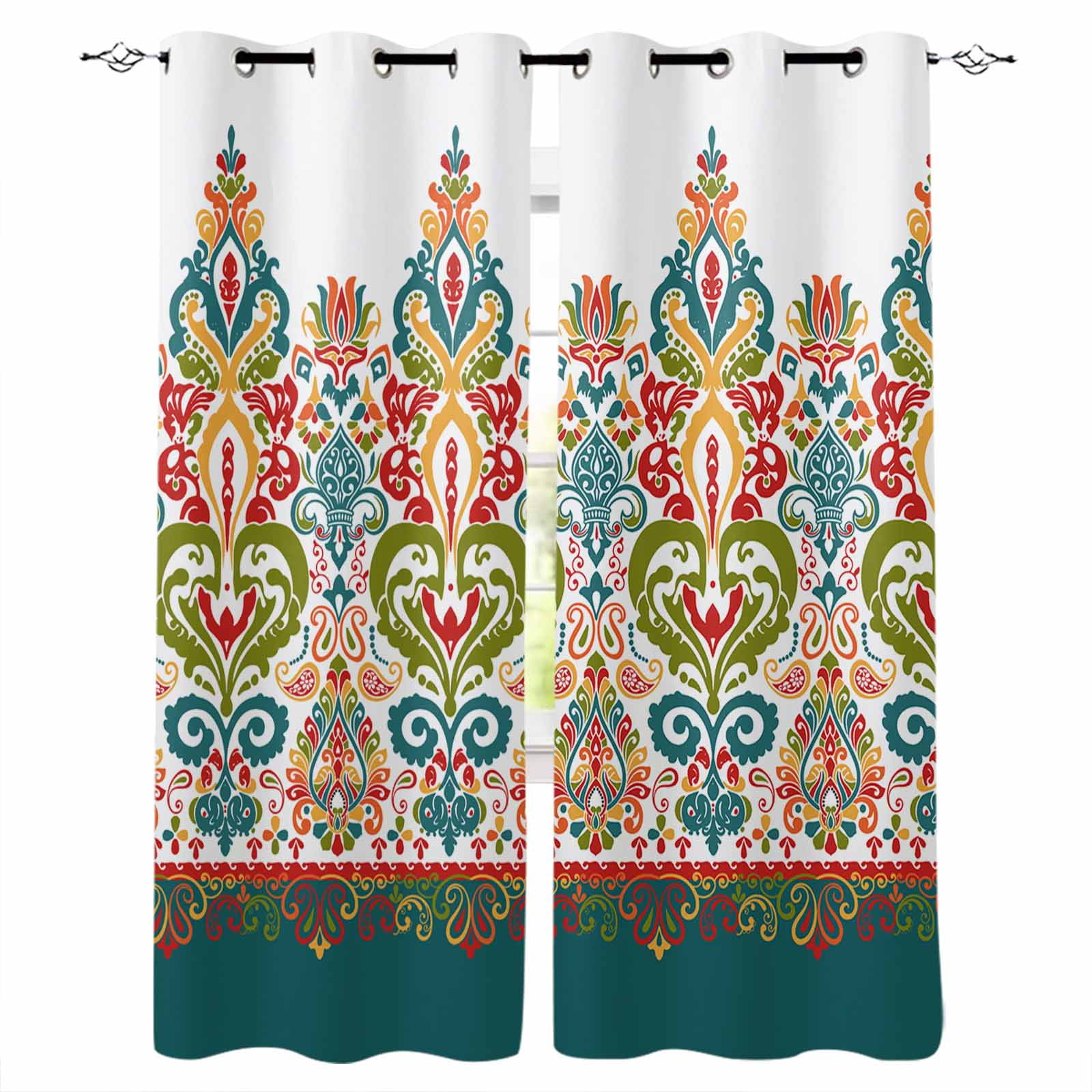 Boho Aztec Blackout Curtains for Bedroom Living Room Darkening Curtains ...