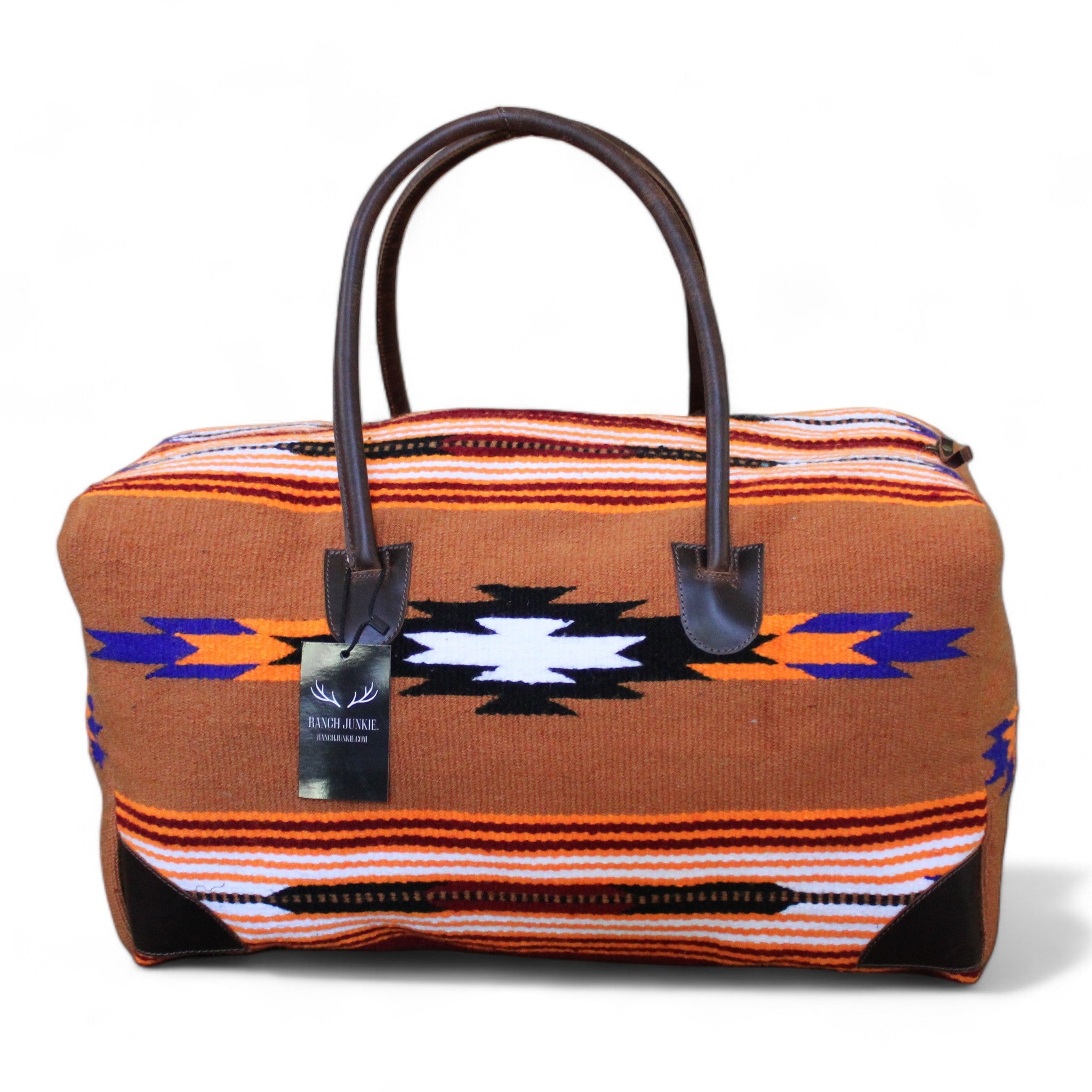Boho Aztec Large Weekender Southwestern Duffel Bag Del Sol Saddle ...