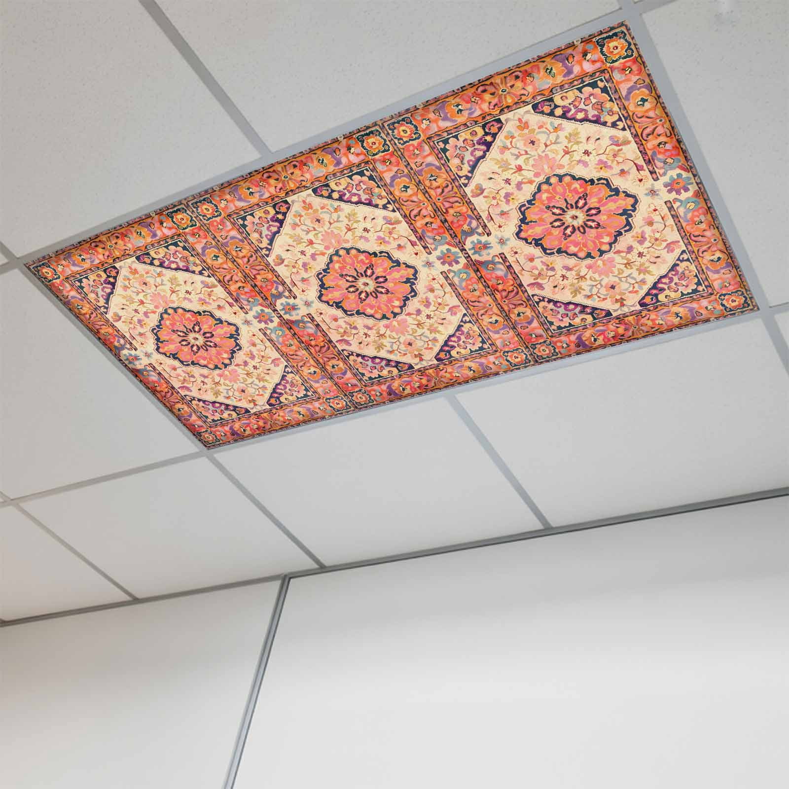 Boho Aztec Magnetic Fluorescent Light Covers for Ceiling Lights 2x4Ft ...