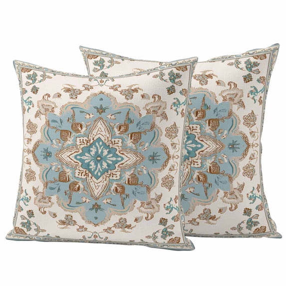 Boho Aztec Outdoor Pillow Covers 20"x20" Set of 2,Waterproof Throw ...