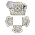 Boho Aztec Round Table Placemats Set of 2 Wedge Placemats, Ethnic ...