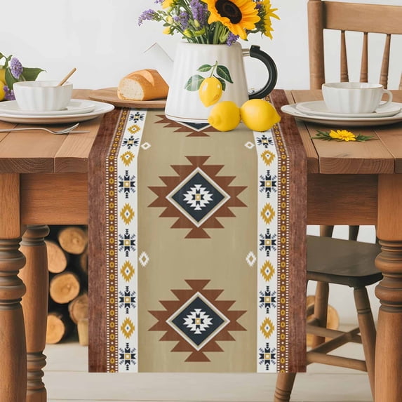 Boho Aztec Tribal Totem Ethnic Style Table Runner 70 Inches Long, Retro ...