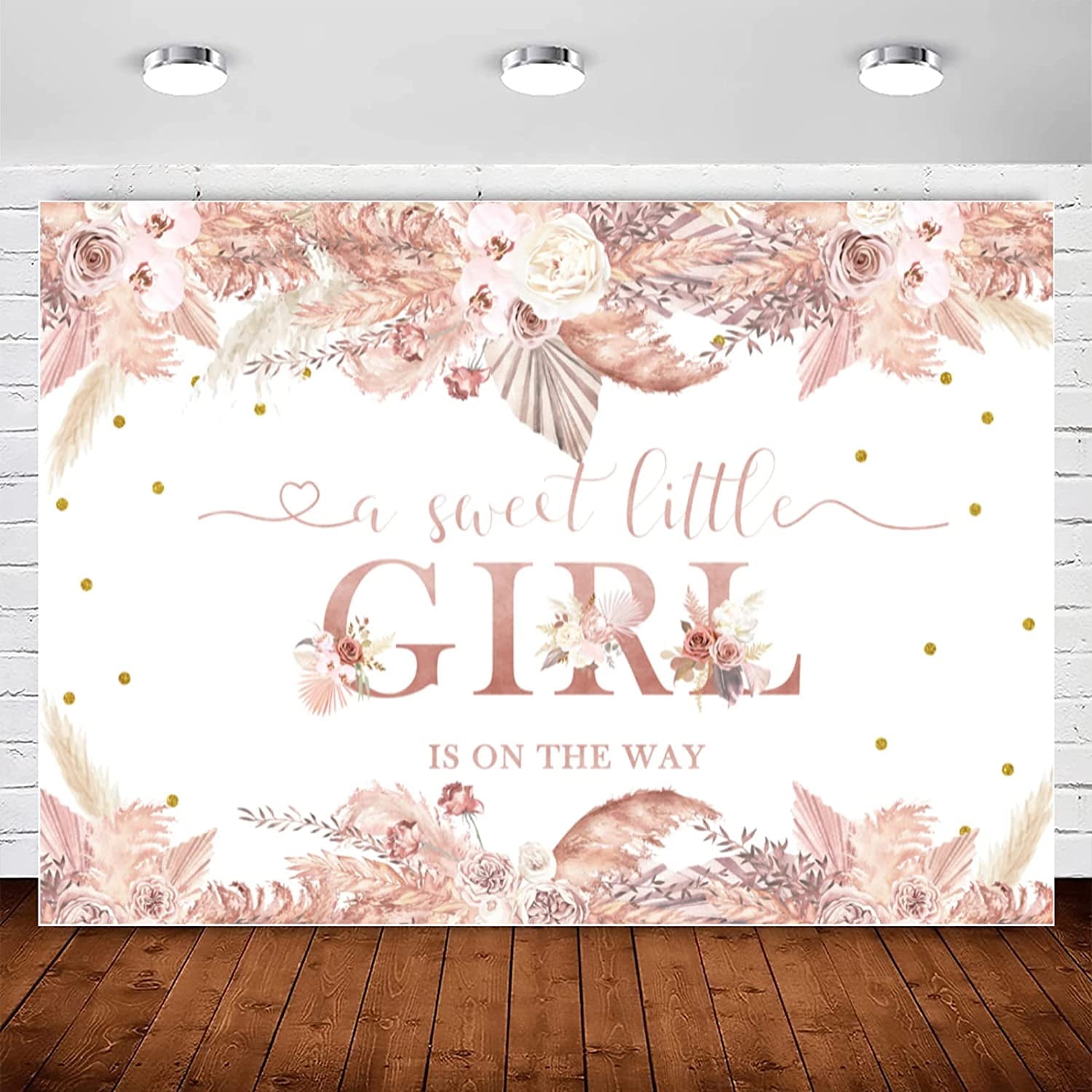 Boho Baby Shower Backdrop for Girls Baby Shower Decorations Pampas ...