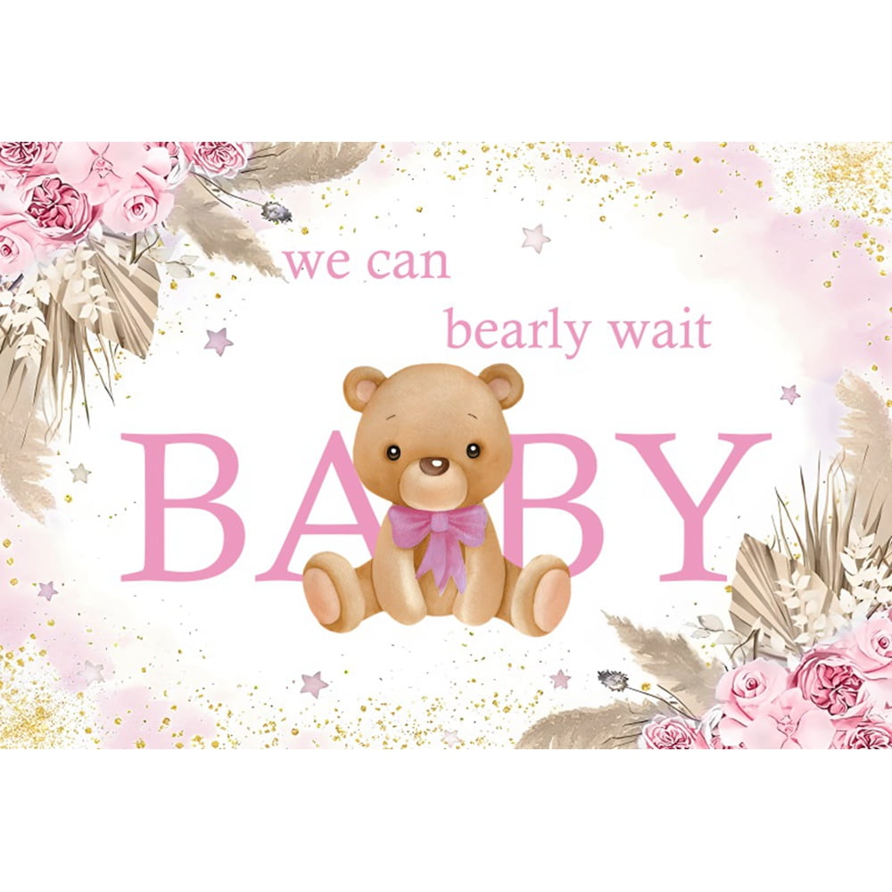 Boho Baby Shower Backdrop Pampas Grass Bohemian Flower Boys Girls 1st ...