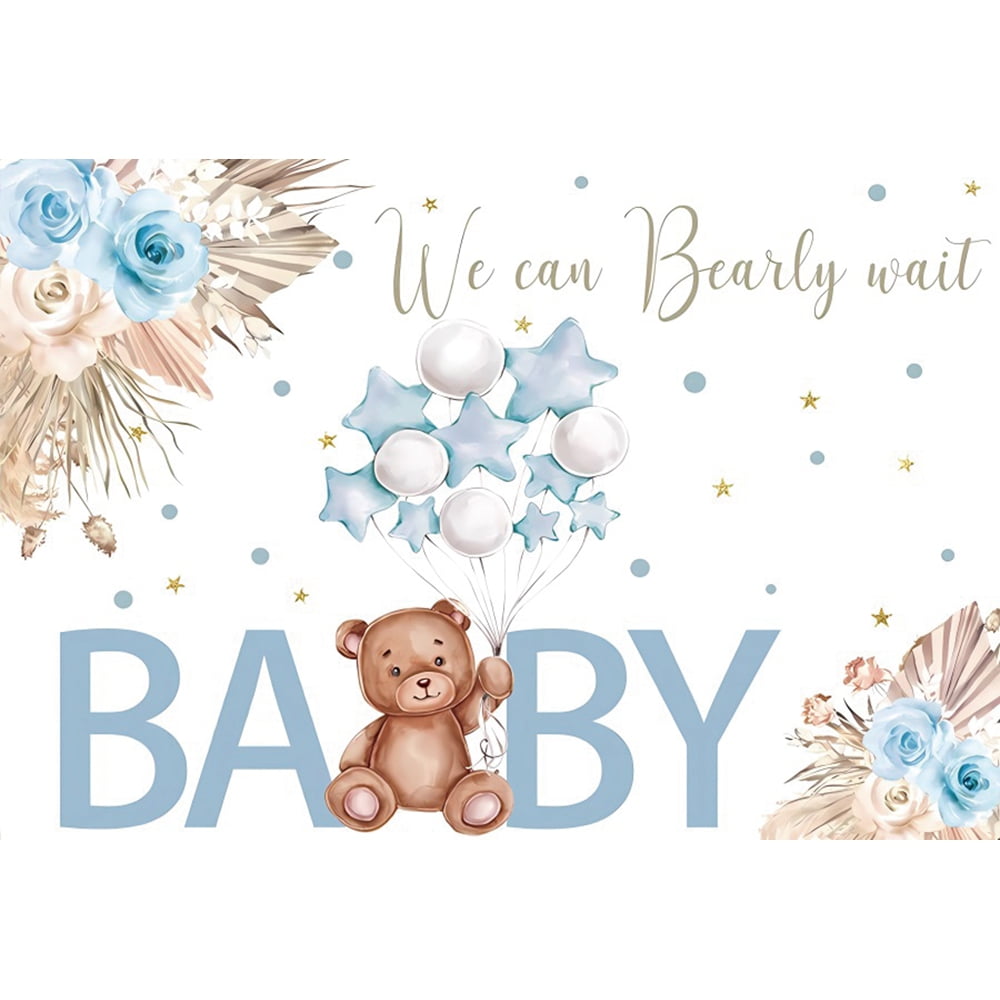 Boho Baby Shower Backdrop Pampas Grass Bohemian Flower Boys Girls 1st ...