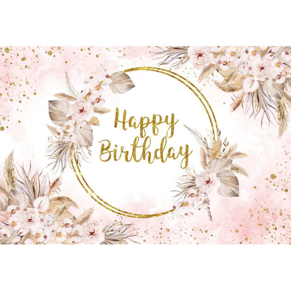 Boho Baby Shower Backdrop Pampas Grass Bohemian Flower Boys Girls 1st ...