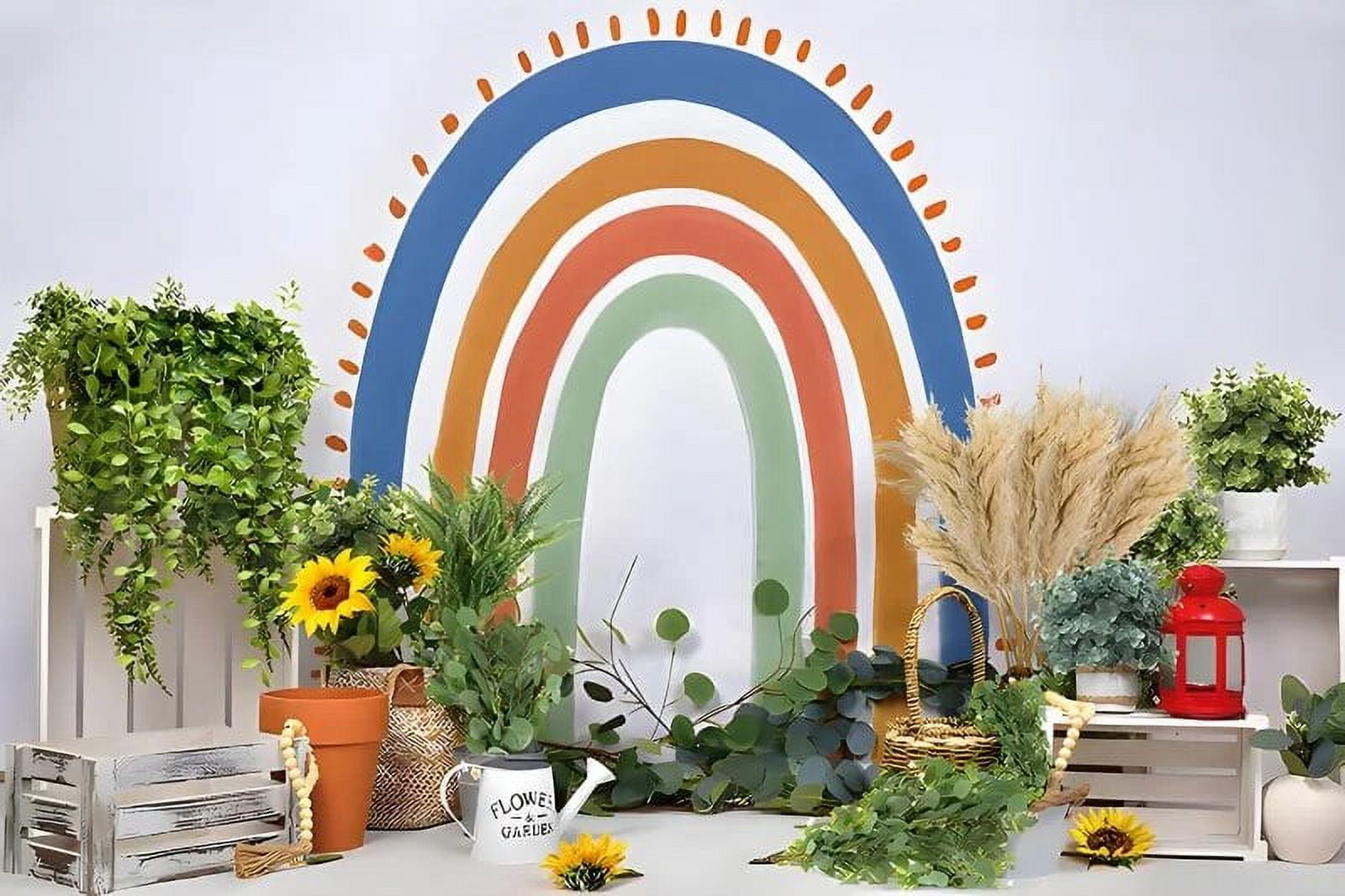 Boho Backdrop Baby Shower Party Bohemian Pampas Grass Party Cake Smash ...