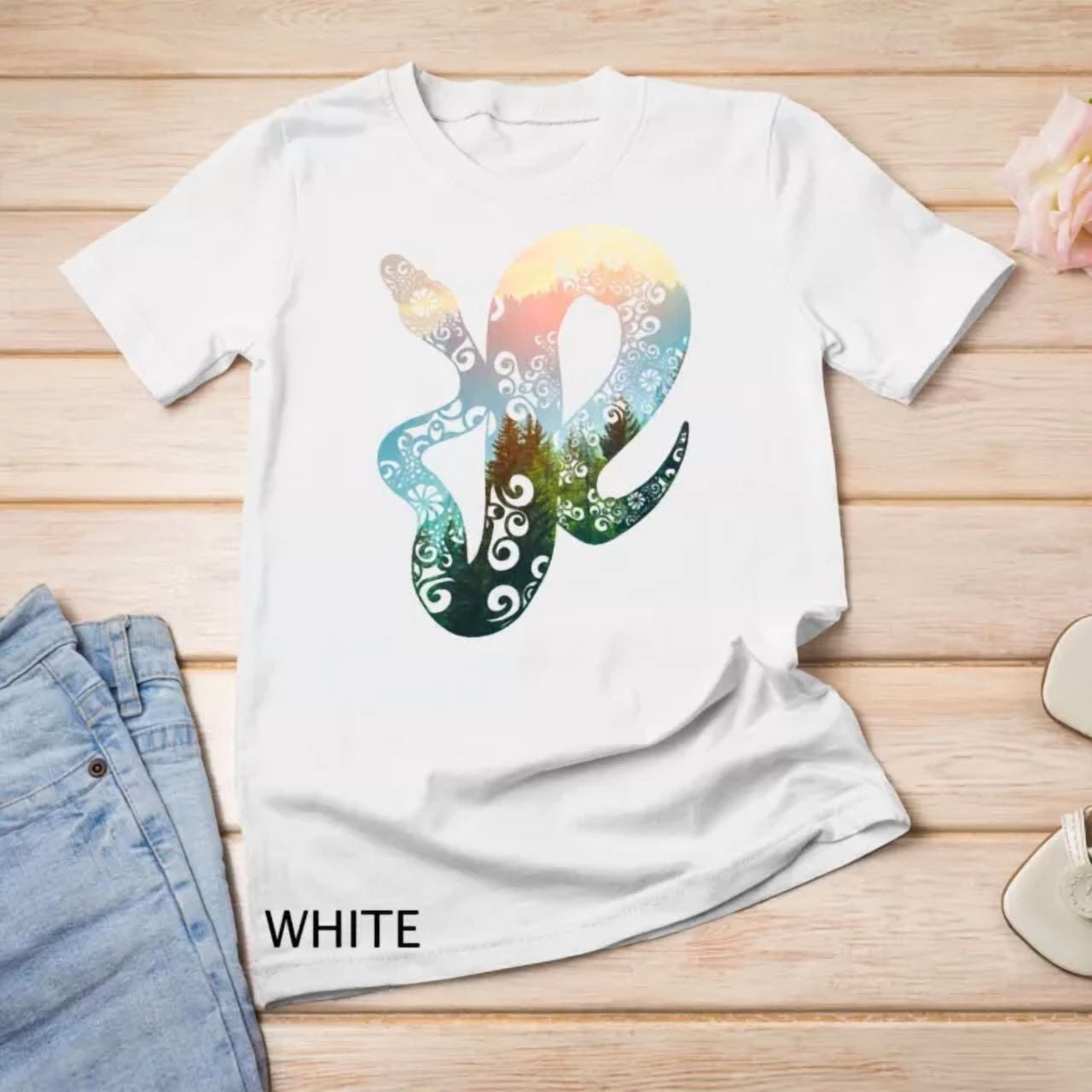 Boho Ball Python Forest In The Morning T-Shirt Unisex T-Shirt Birthday ...