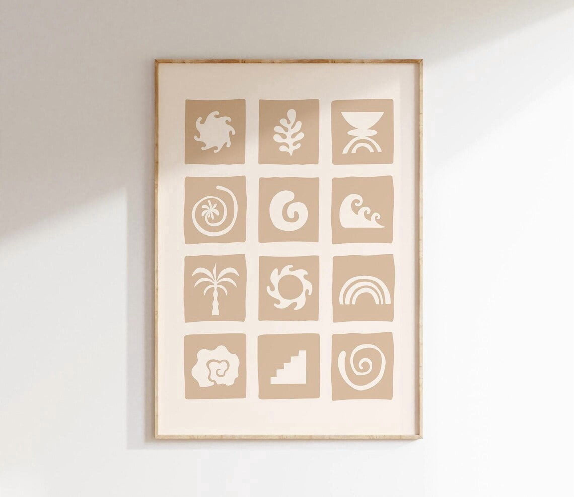 Boho Beach Coastal Neutral Home Art Unframed Paper Poster 24x36in ...