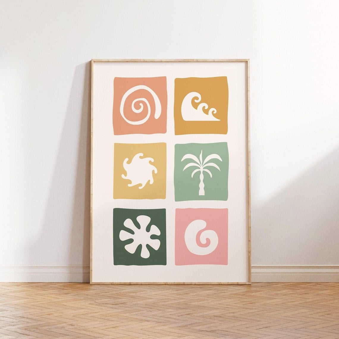 Boho Beach Poster Coastal Boho Wall Art Boho Neutral Home Decor Print ...