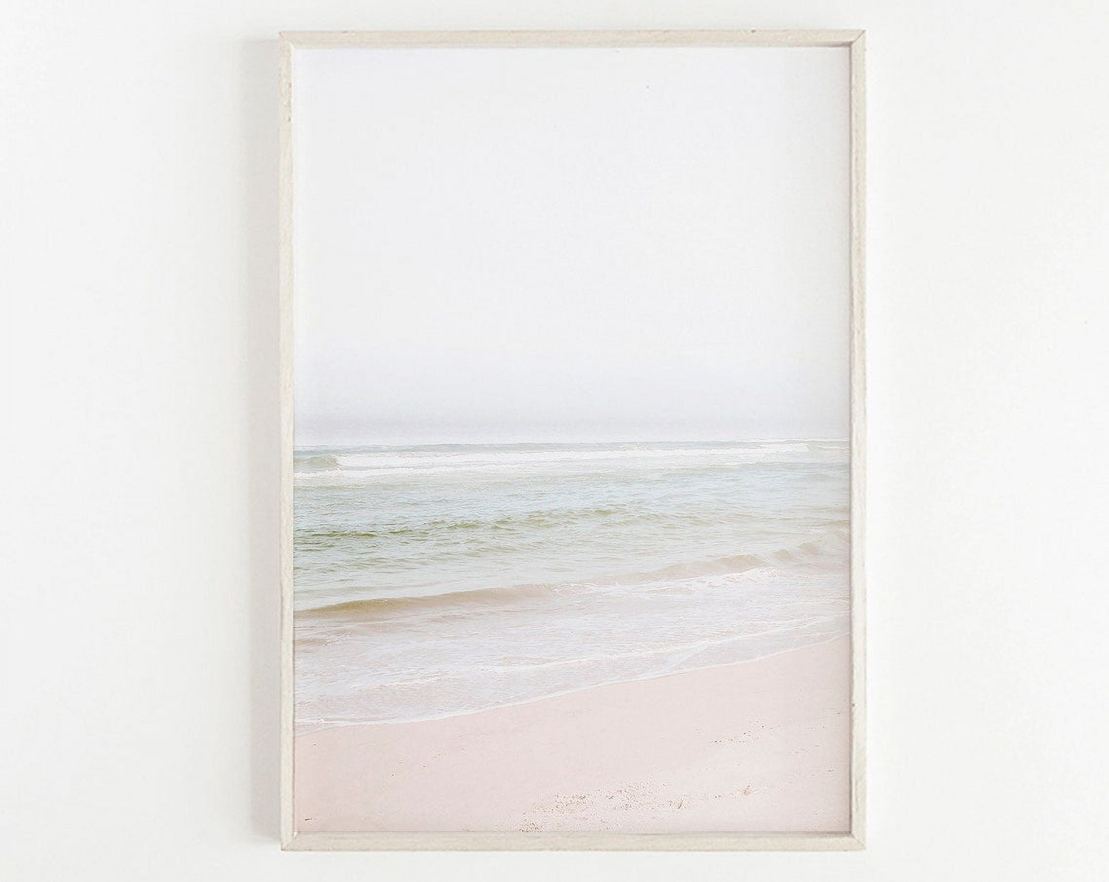 Boho Beach Print Pastel Pink Ocean Poster Coastal Decor Neutral Tones ...