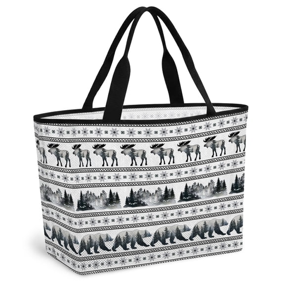Boho Bear Elk Beach Bag for Women, Large Breathable Mesh Beach Tote Bag ...