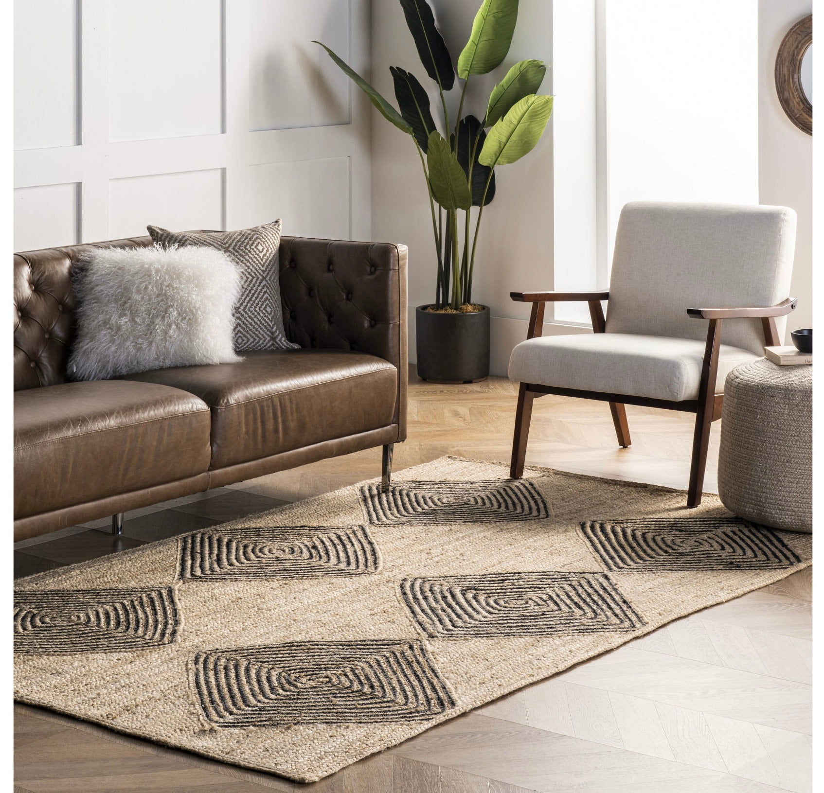 Boho Beauty Chindi Cotton Jute Rug with Earthy Tones | Bold & Braided ...