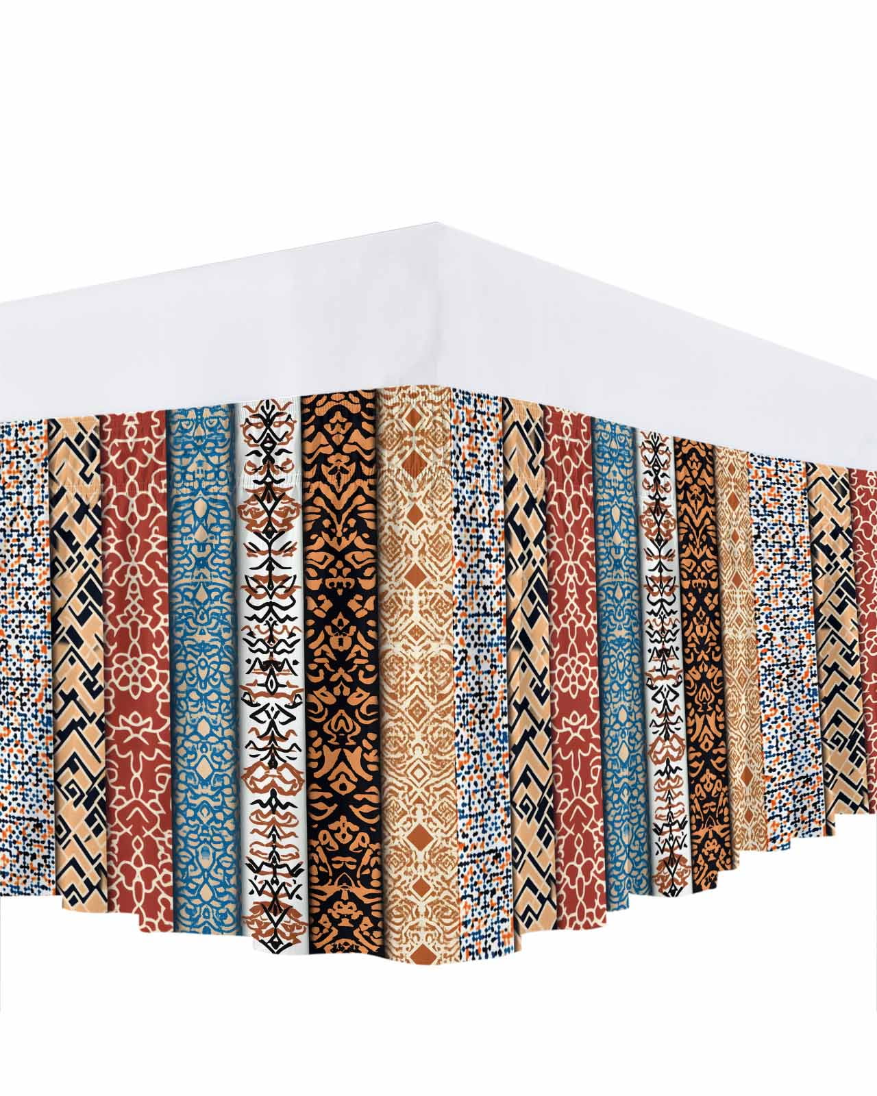 Boho Bed Skirt California King Size 18" Drop Retro Ethnic Vintage ...