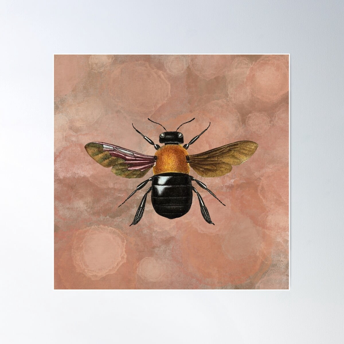 Boho Bee Botanical Muted Colors Terracotta Pattern Earthy Nature Warm ...