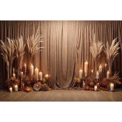 Boho Birthday Party Background Photography Fall Thatch Thanksgiving ...