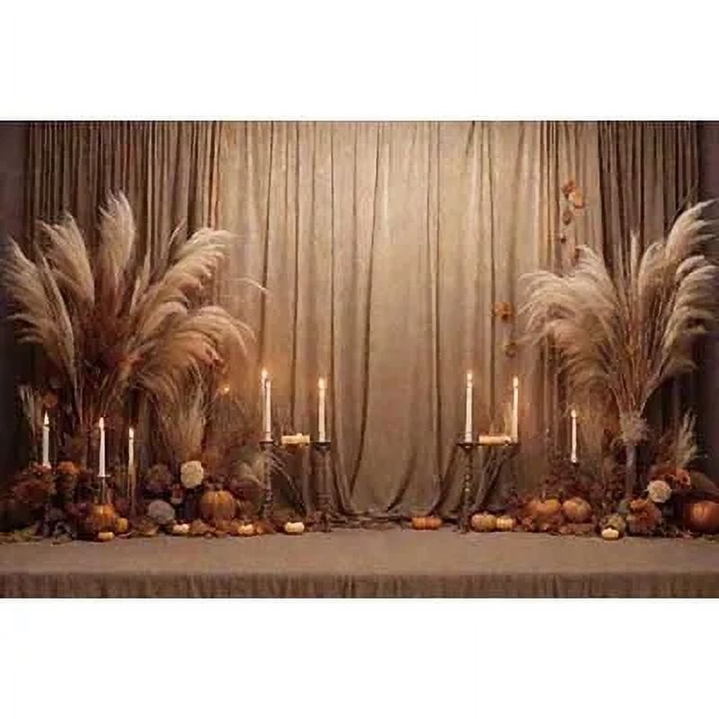 Boho Birthday Party Background Photography Fall Thatch Thanksgiving ...