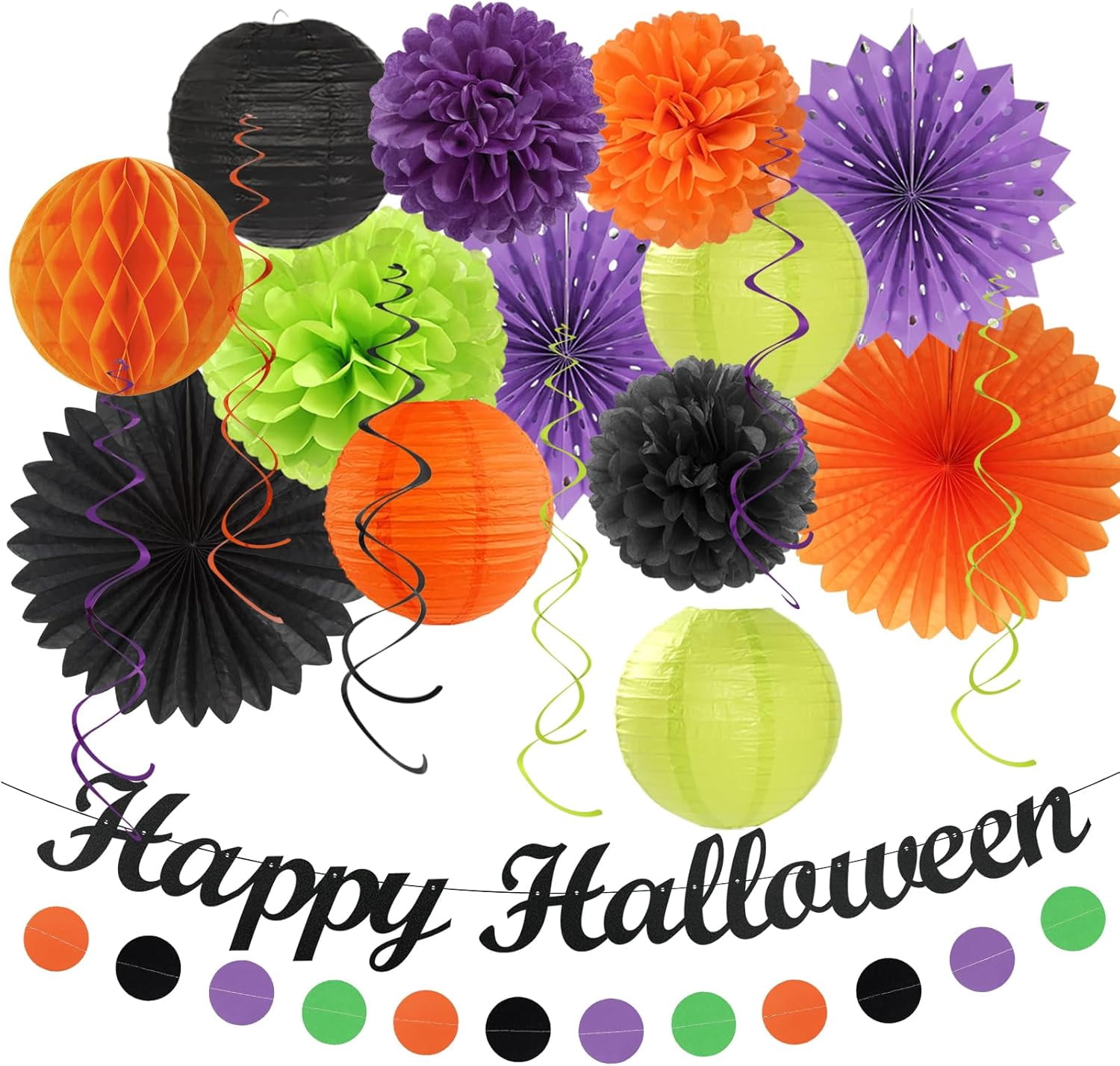 Boho Birthday Party Decorations - 21 Pieces Fall Neutral Vintage Happy ...