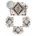 Boho Black Brown Round Table Placemats Set of 6 Wedge Placemats ...
