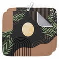 Boho Black Dish Drying Mat for Kitchen Counter,Brown Modern Stripes ...