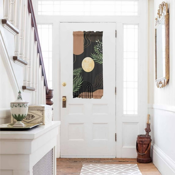 Boho Black Door Curtains for Door Window, French Sidelight Front Back ...