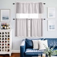 Boho Black Geometric Texture Curtain Tier and Valance Set 3 Piece,Retro ...